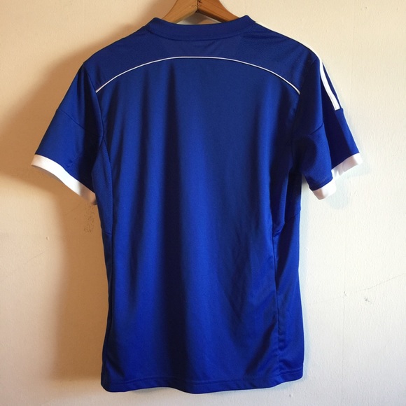 adidas | Tops | Adidas Blue Soccer Shirt | Poshmark